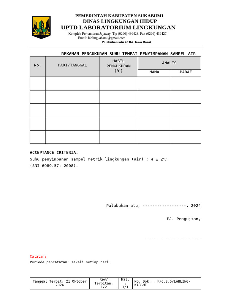Rek. Suhu Penympn SMPL SKB | PDF