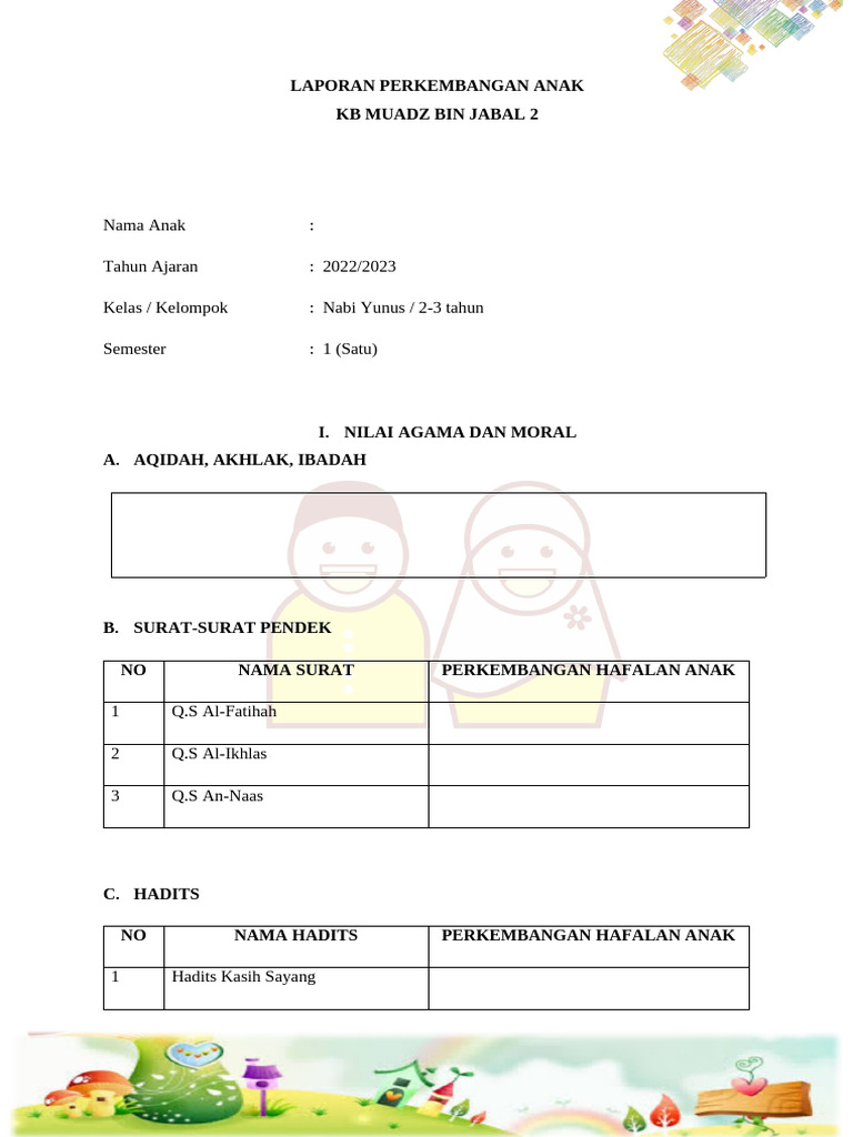 Rapot KB a Sem 1 2022-2023 | PDF
