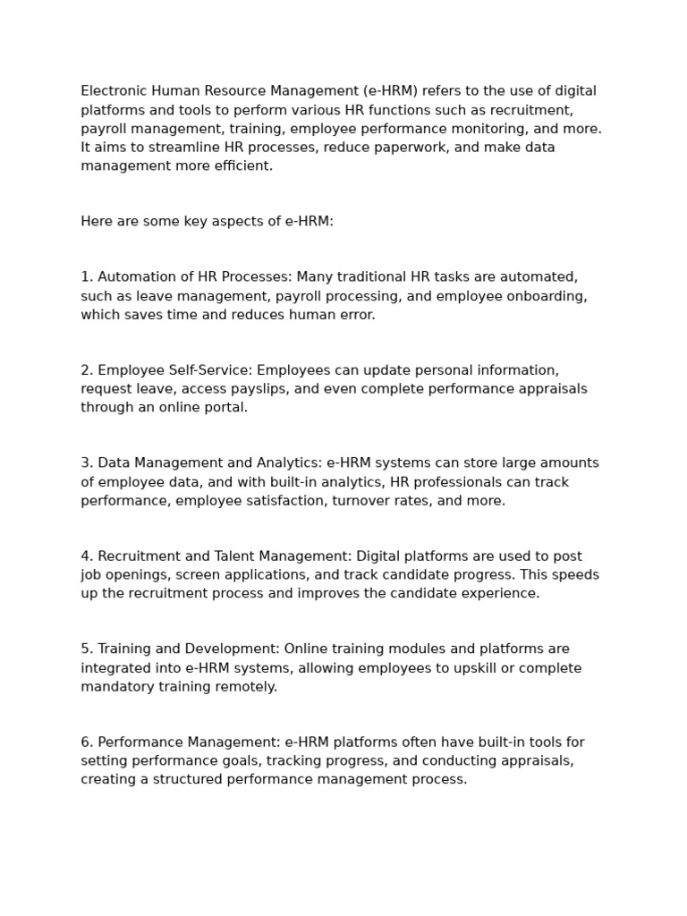 Ehrm unit 1 | PDF | Human Resource Management | Human Resources