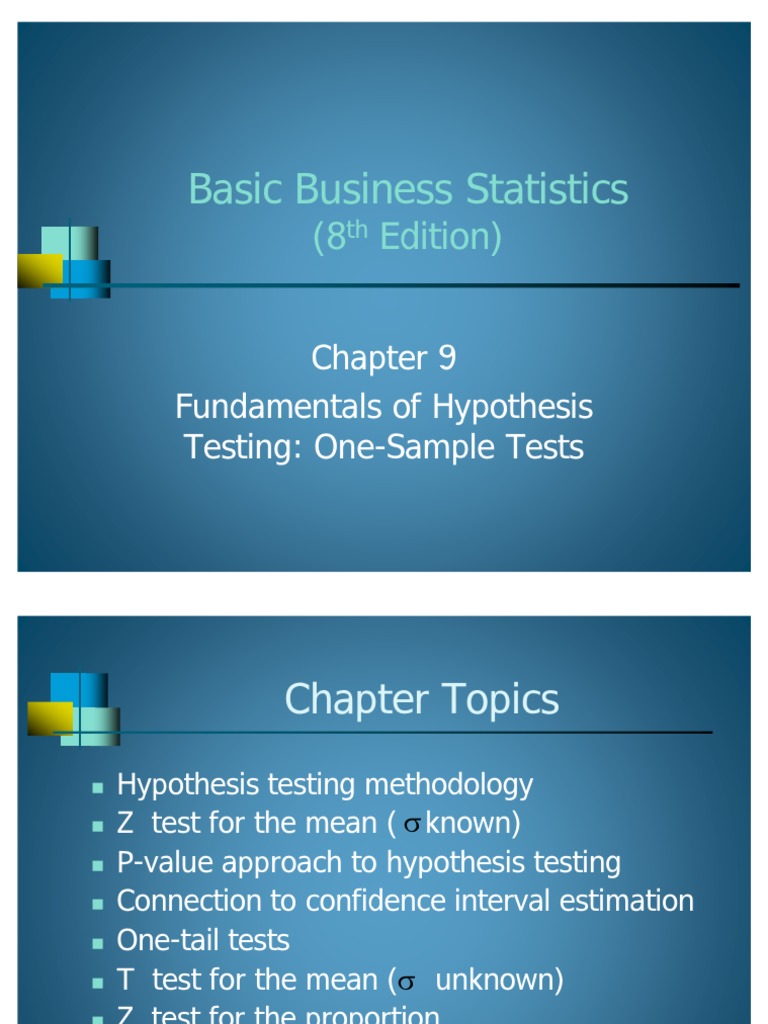 Statistics-Fundamentals of Hypothesis Testing | PDF | Statistical ...