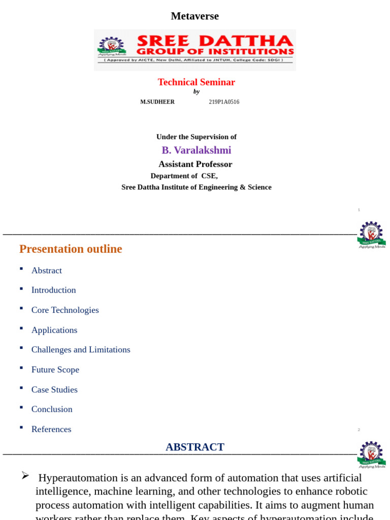 SUDHEER HYPERAUTOMATION | PDF | Automation | Artificial Intelligence