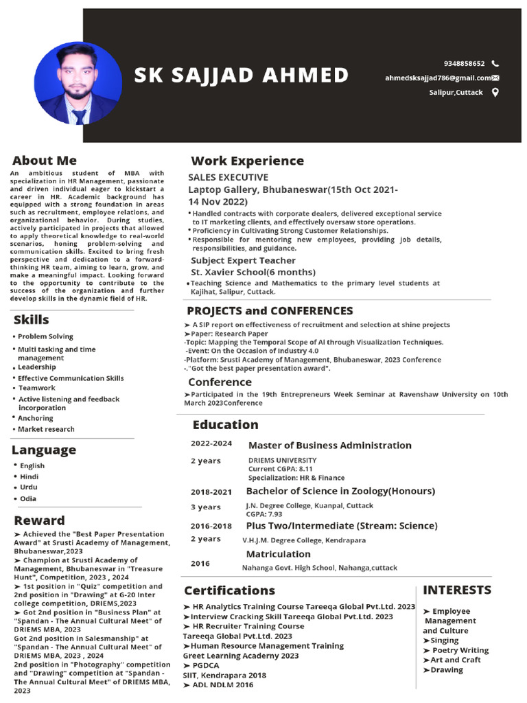 SK SAJJAD AHMED CV (1) | PDF