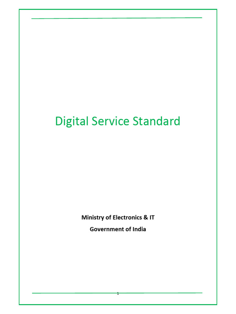 Digital Service Standard Version 1.0 | PDF | Metadata | Performance ...