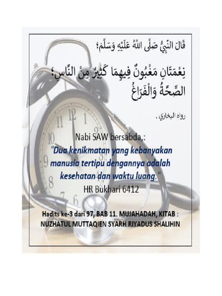 Nikmat Sehat Dan Waktu Luang | PDF