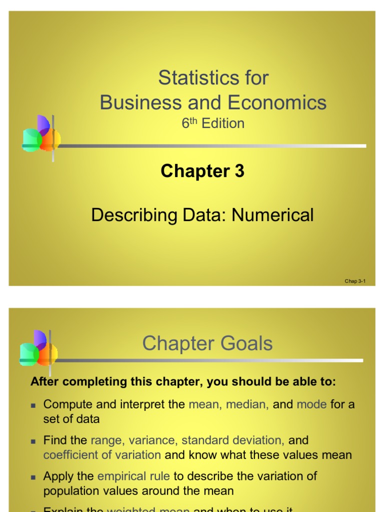 Statistics - Describing Data Numerical | PDF | Median | Mode (Statistics)