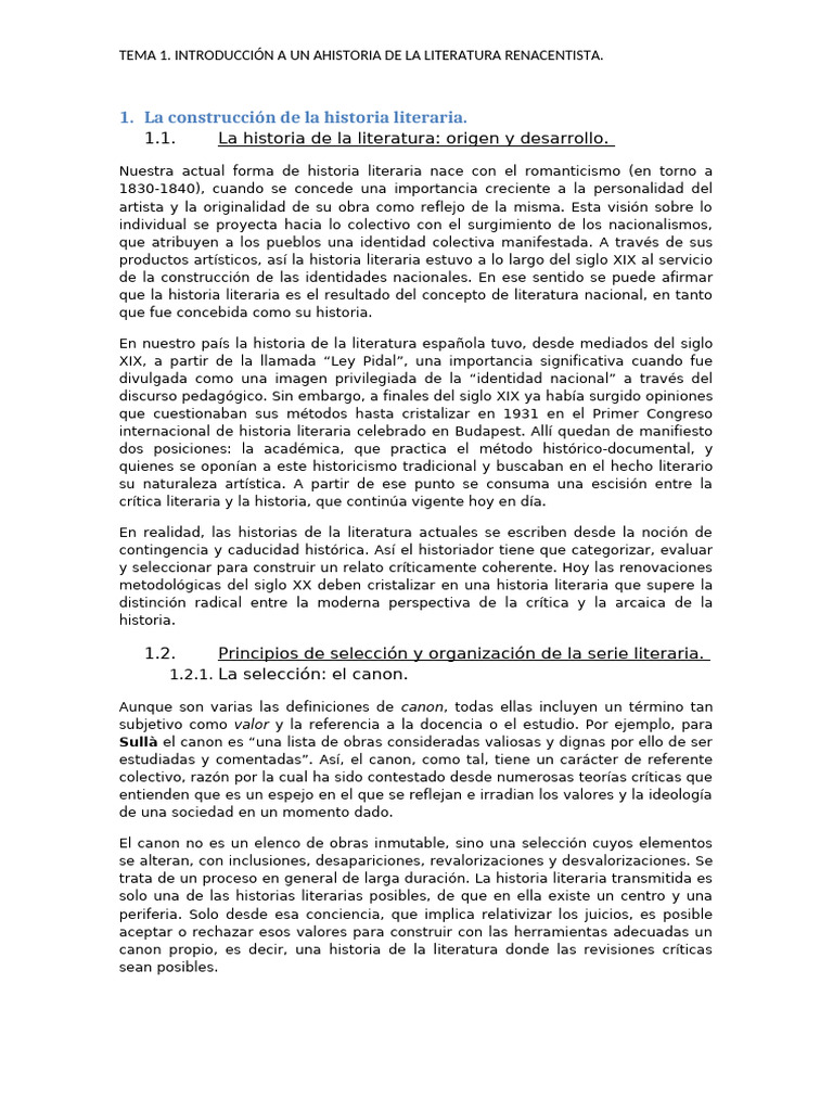 Historia de la Literatura Renacentista | PDF | Libros | Imprenta