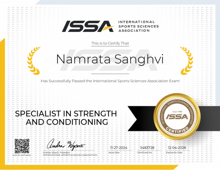ISSA Strength and Conditioning Certification | PDF