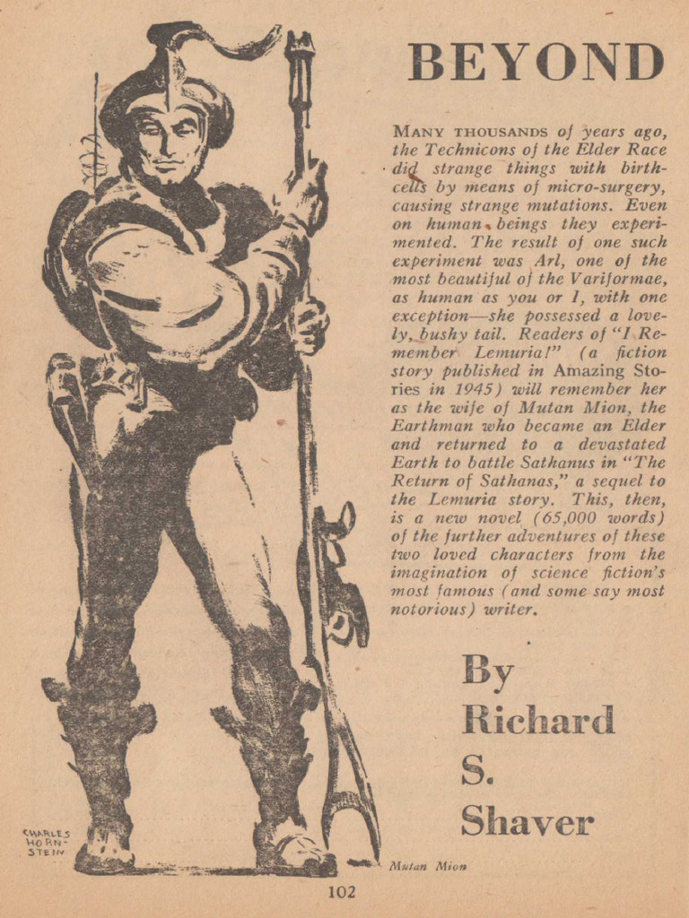 Richard S Shaver - MM6 - Beyond The Barrier (Other Worlds) (1952-1953 ...