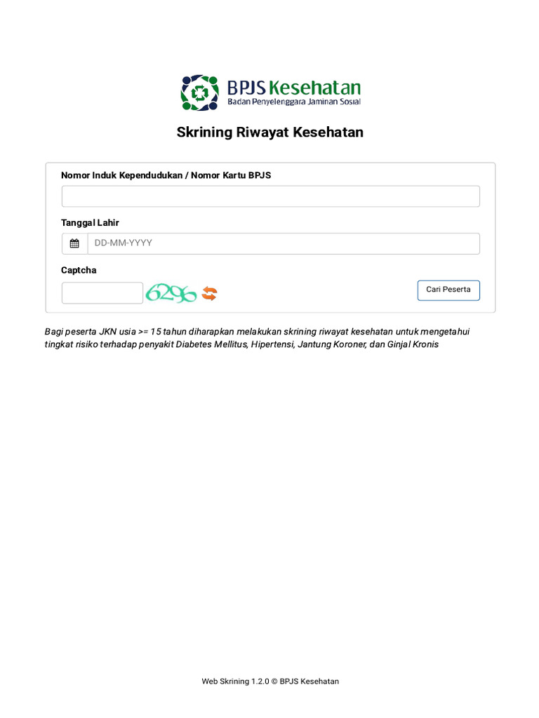 Web Skrining BPJS Kesehatan | PDF
