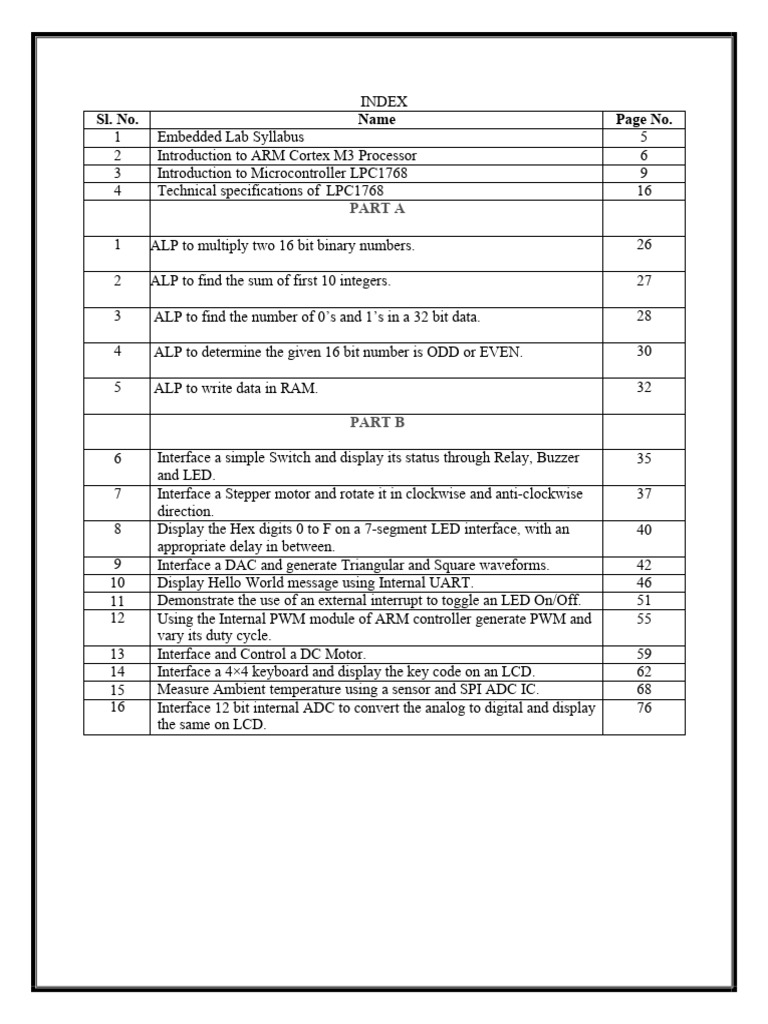 Embedded Software Development Lab Manual 3 | PDF | Microcontroller | Usb