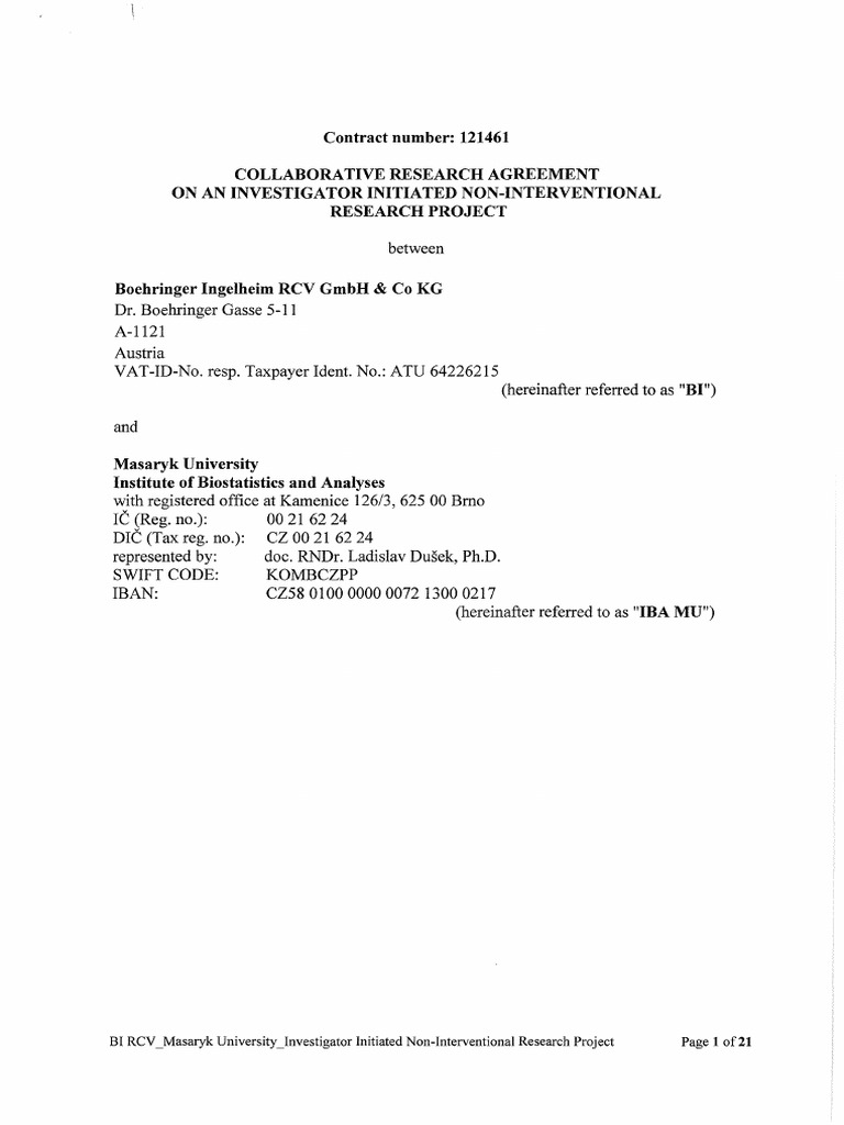 Collaborative Research Agreement on IPF | PDF | License | Institutional ...