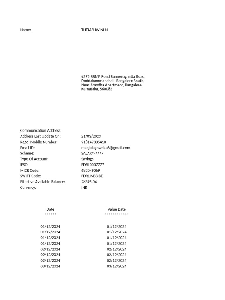 AccountStatement 01 DEC 2024 To 30 DEC 2024 | PDF | Private Sector | Financial Technology