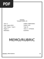 Grade 5 Term 3 Test Framework 2025 | PDF | Shape | Area