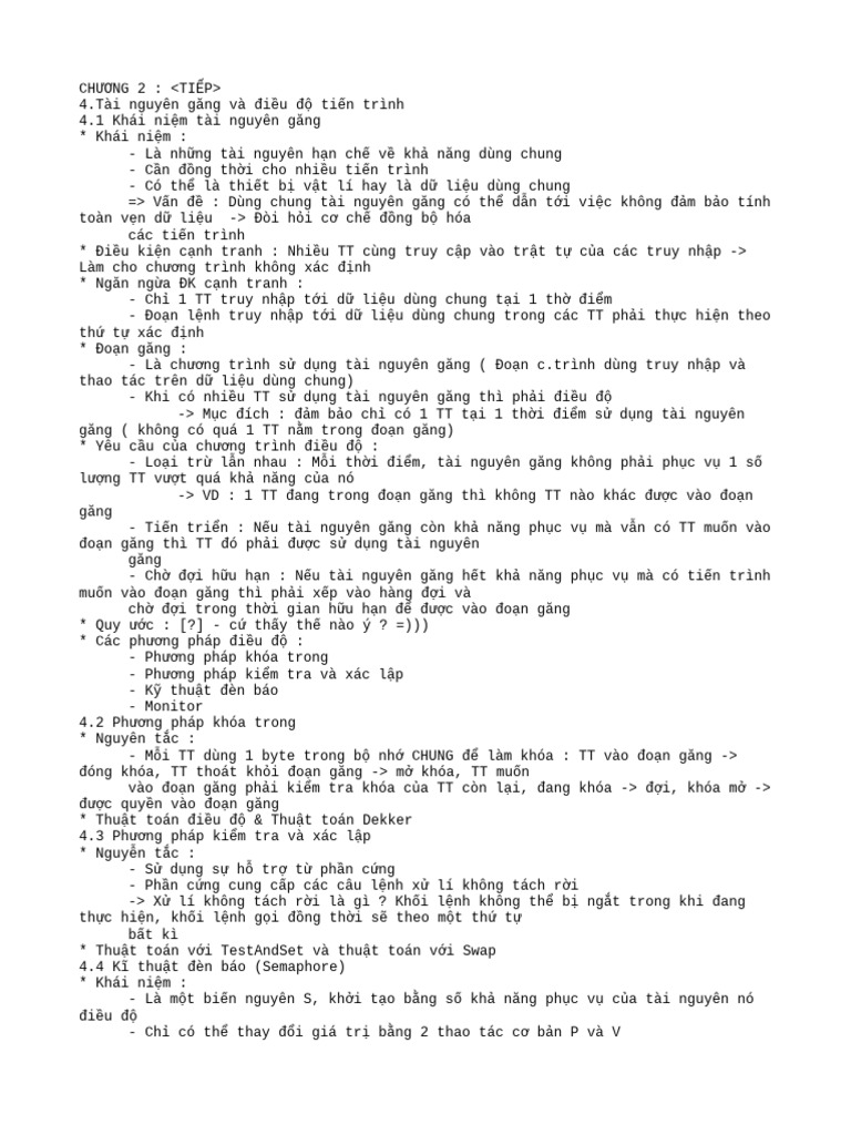 C2.5 TN Găng và điều độ TT | PDF