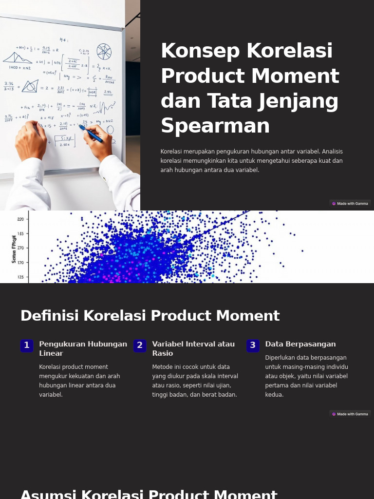 Konsep Korelasi Product Moment Dan Tata Jenjang Spearman | PDF