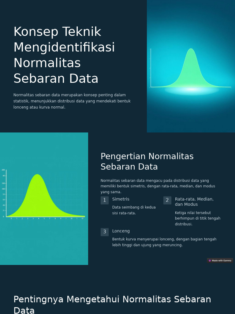 Konsep Teknik Mengidentifikasi Normalitas Sebaran Data | PDF