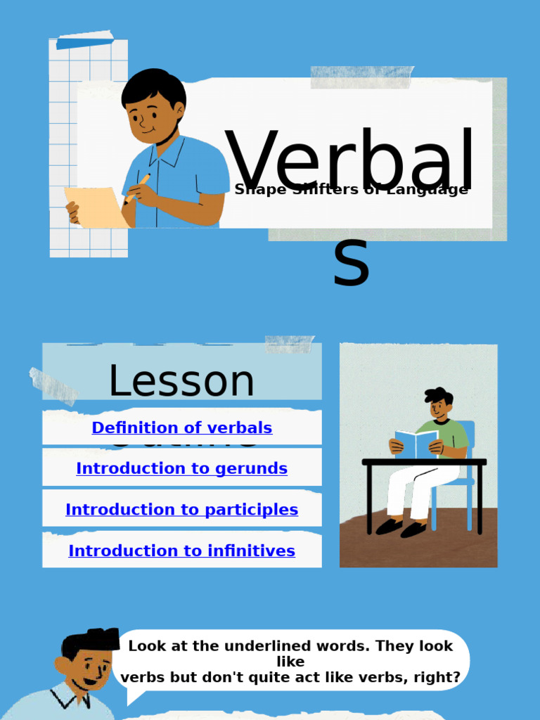 Introduction To Verbals and Types of Verbals Education Presentation in ...