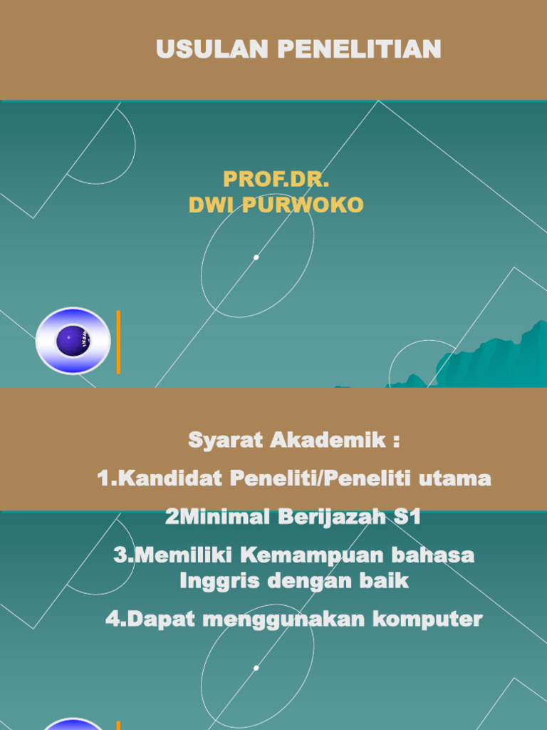 Usulan Penelitian | PDF