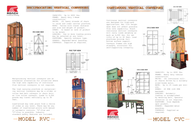 Model CVC & RVC Specifications | PDF | Manufactured Goods