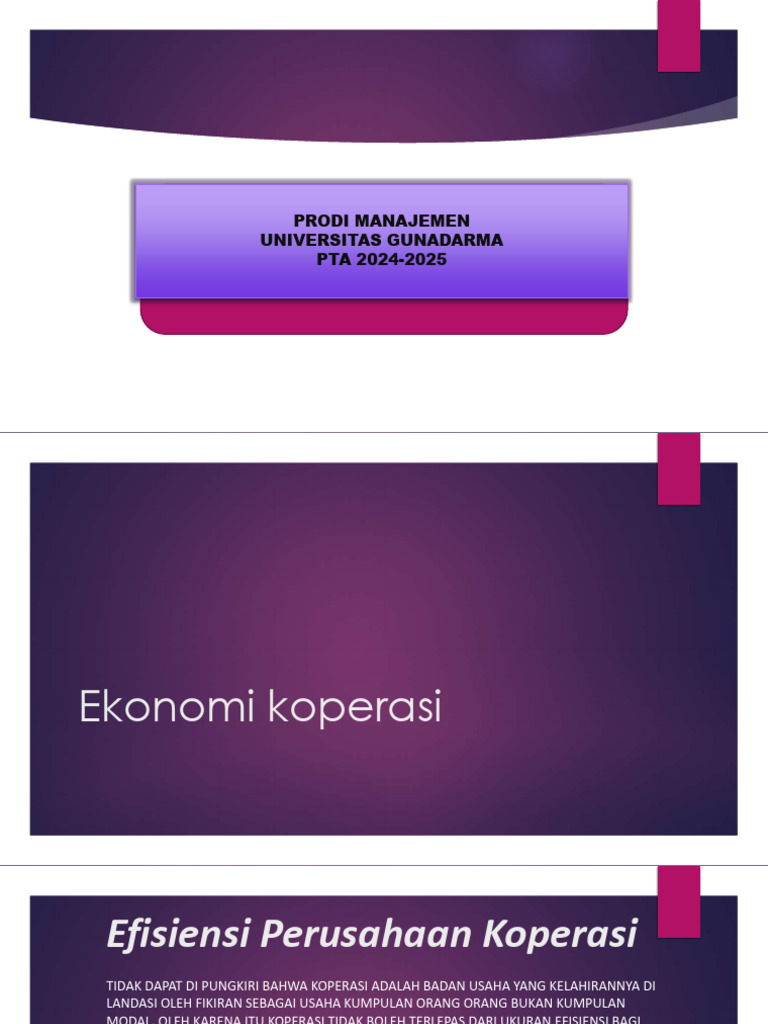 M7 _ EFISIENSI PERUSAHAAN KOPERASI | PDF