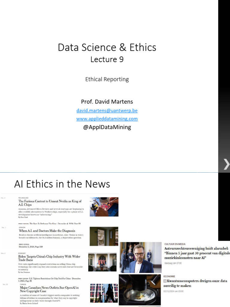 Data Science Ethics - Lecture 9 - Ethical Reporting | PDF | Artificial Intelligence ...