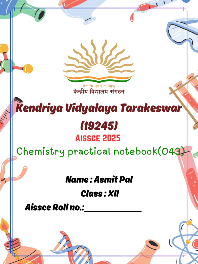 Chemistry Practical Notebook | PDF