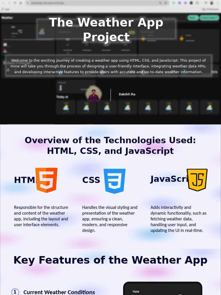 Introduction To The Weather App Project | PDF | Mobile App | Html