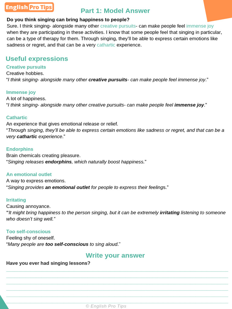 Do You Think Singing Can Bring Happiness To People | PDF