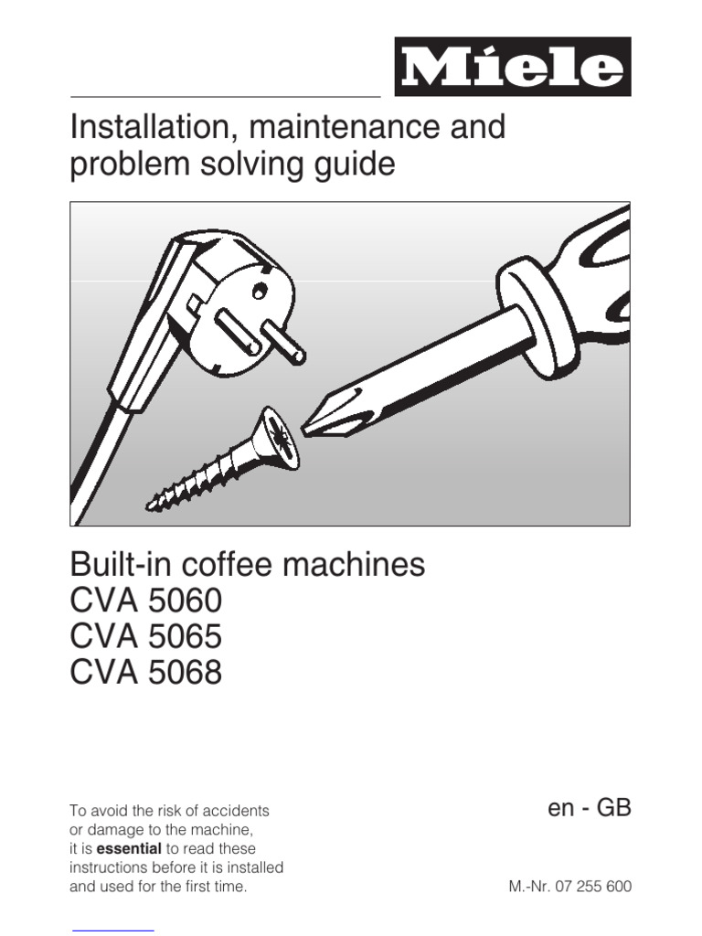 Miele CVA 5060 | PDF | Dishwasher | Coffee
