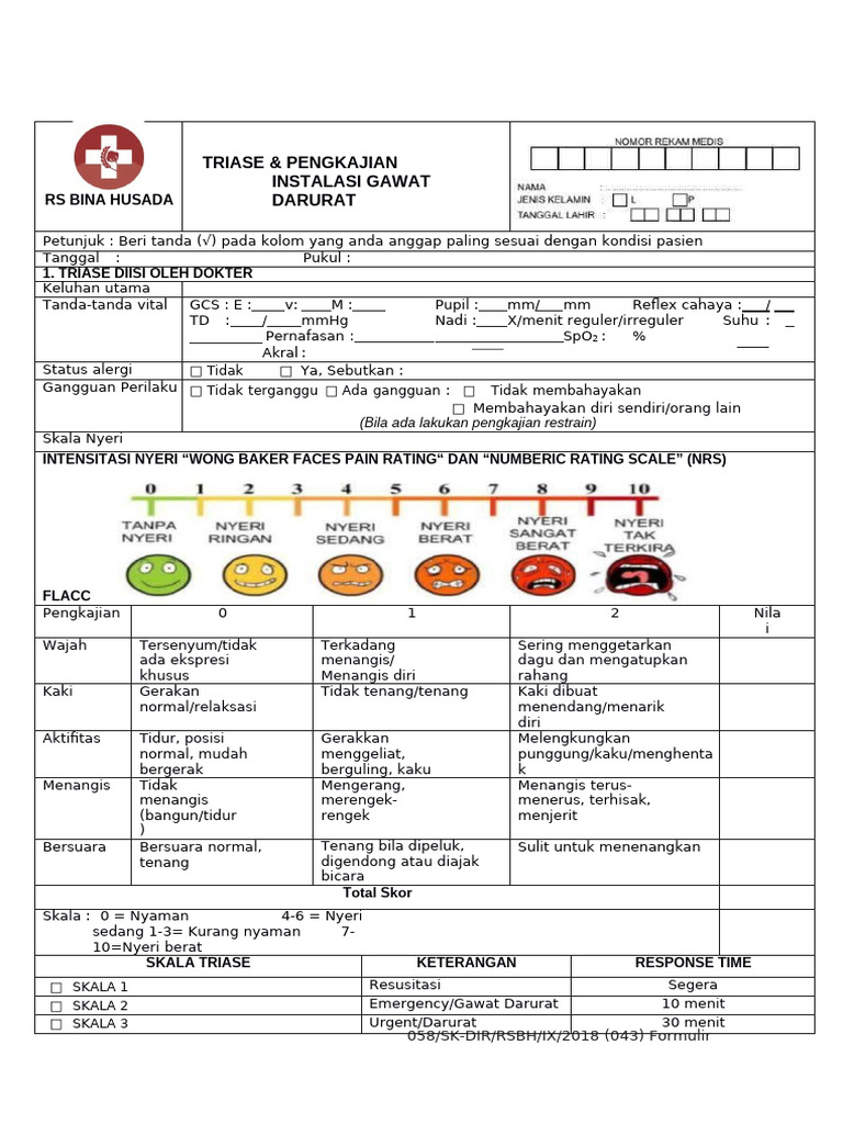 Form Asesmen IGD | PDF