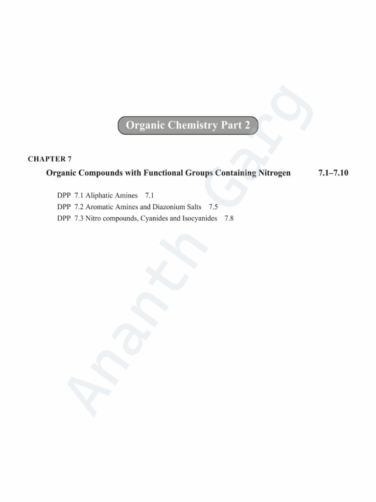 7 Organic Compounds With Functional Groups Containing Nitrogen DPP | PDF