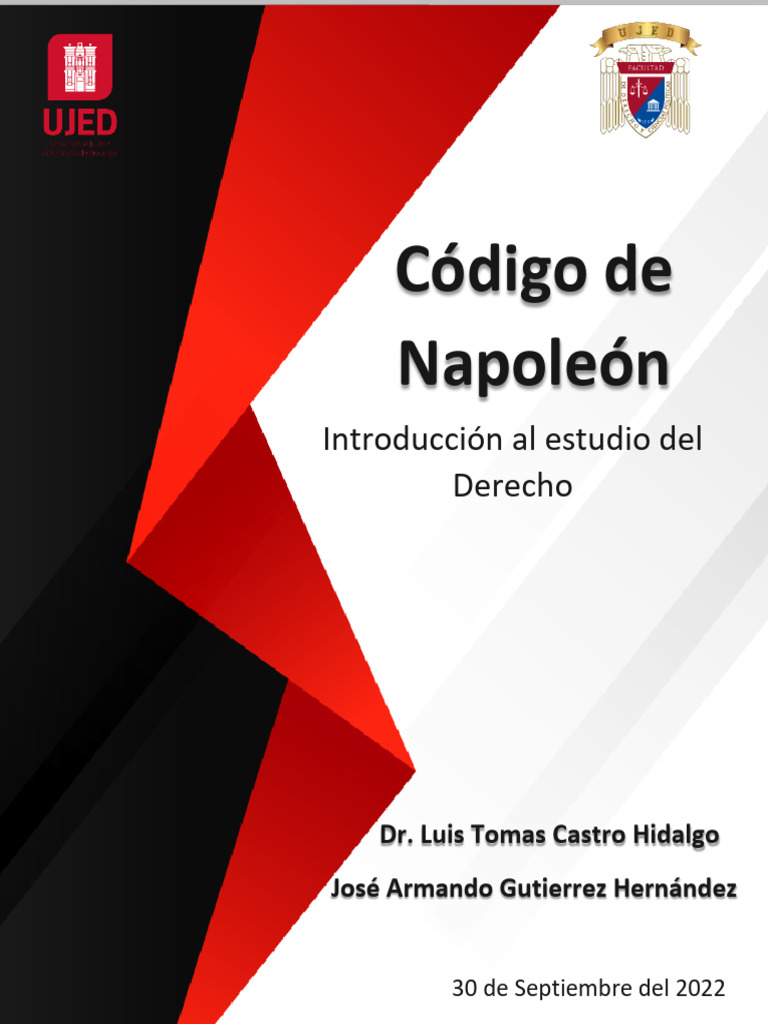Código Civil Napoleónico: Impacto y Estructura | PDF | Francia ...