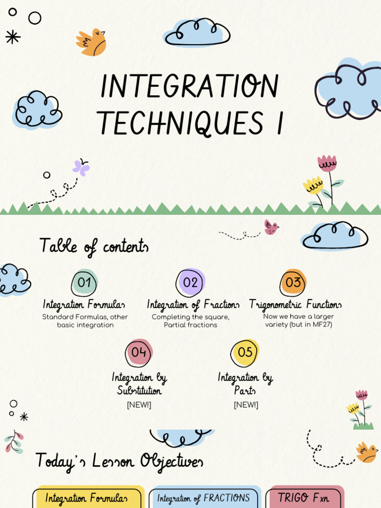 Advanced Integration Techniques | PDF | Integral | Trigonometric Functions
