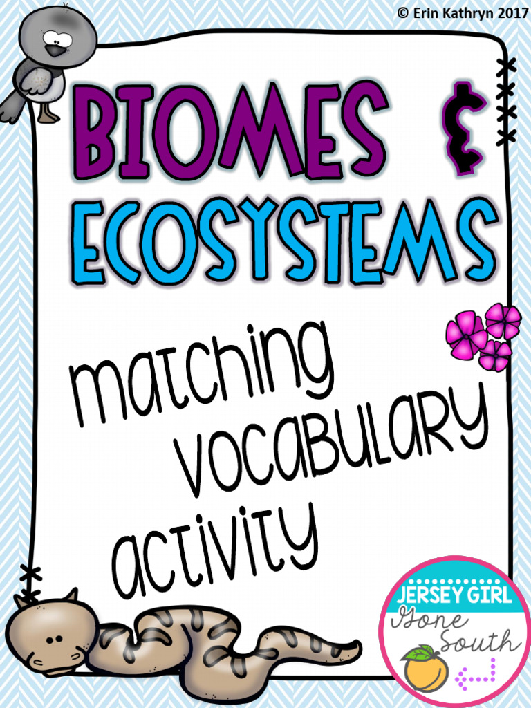 BiomesandEcosystemsVocabularyMatchingActivity 1 | PDF | Ecosystem ...
