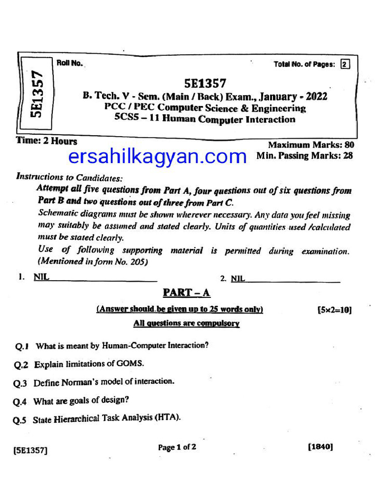 Hci Complete Notes | PDF