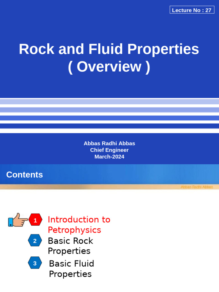 Rock and Fluid Properties Overview | PDF | Permeability (Earth Sciences ...
