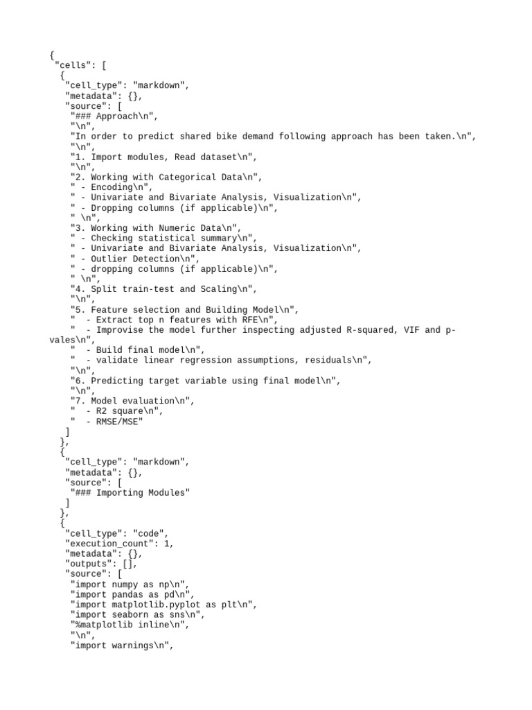 Shared Bike Demand Analysis - Ipynb | PDF | Regression Analysis | Data Analysis
