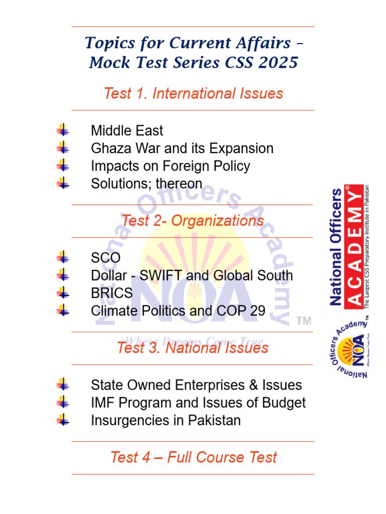 Topics For Current Affairs | PDF