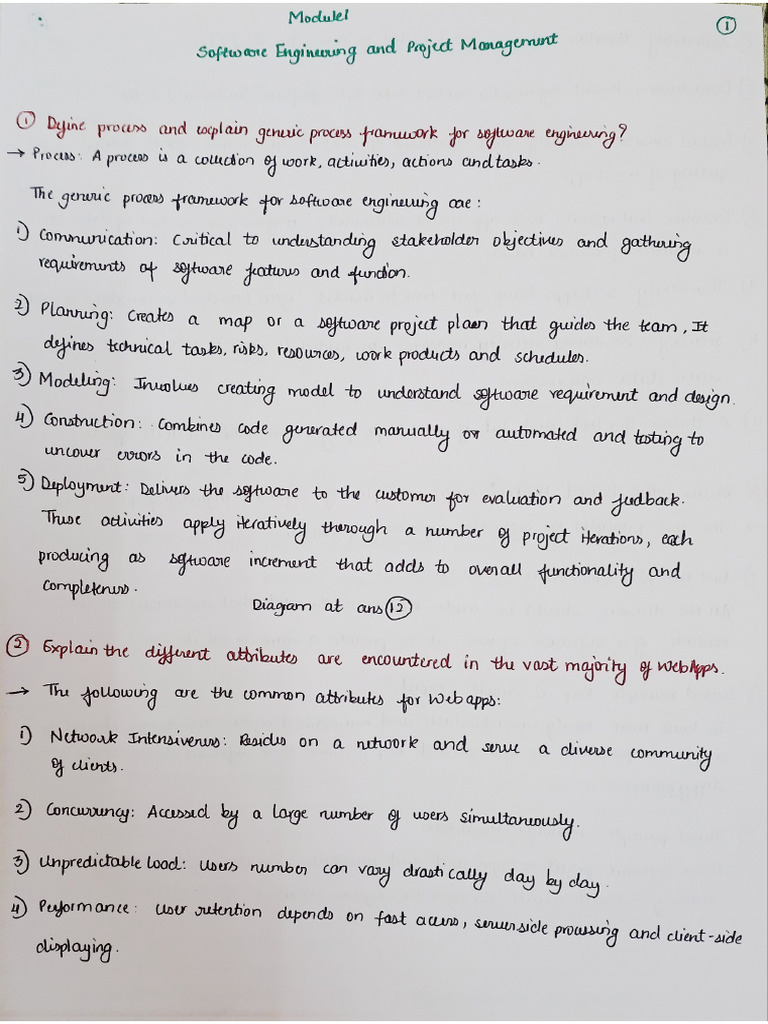BCS501 SEPM Module-Wise Important Qs | PDF