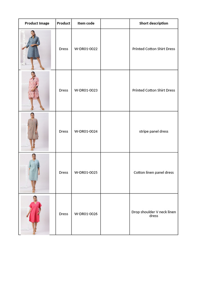 Women's Cotton and Silk Dresses Collection | PDF | Shirt | Dress