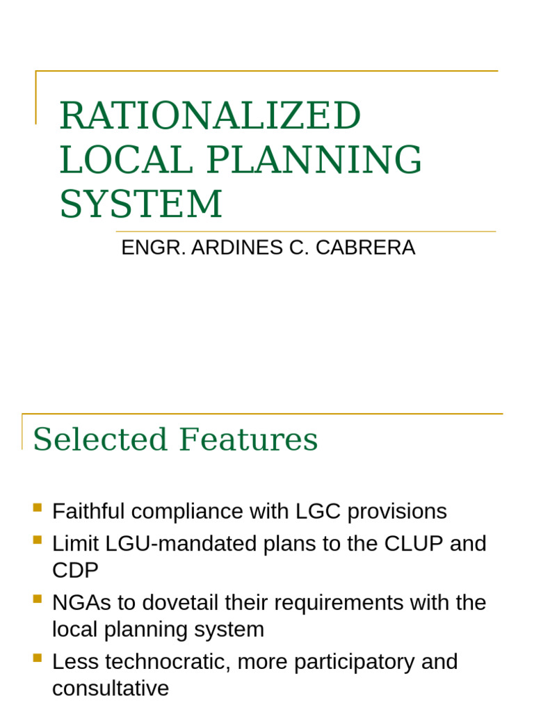 (RLPS) Rationalized Local Planning System | PDF | Taxes | Economies