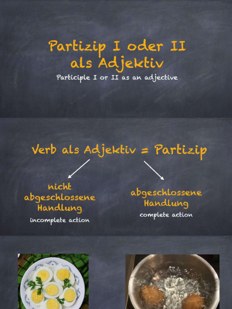 Partizip I&ii Als Adjektiv | PDF