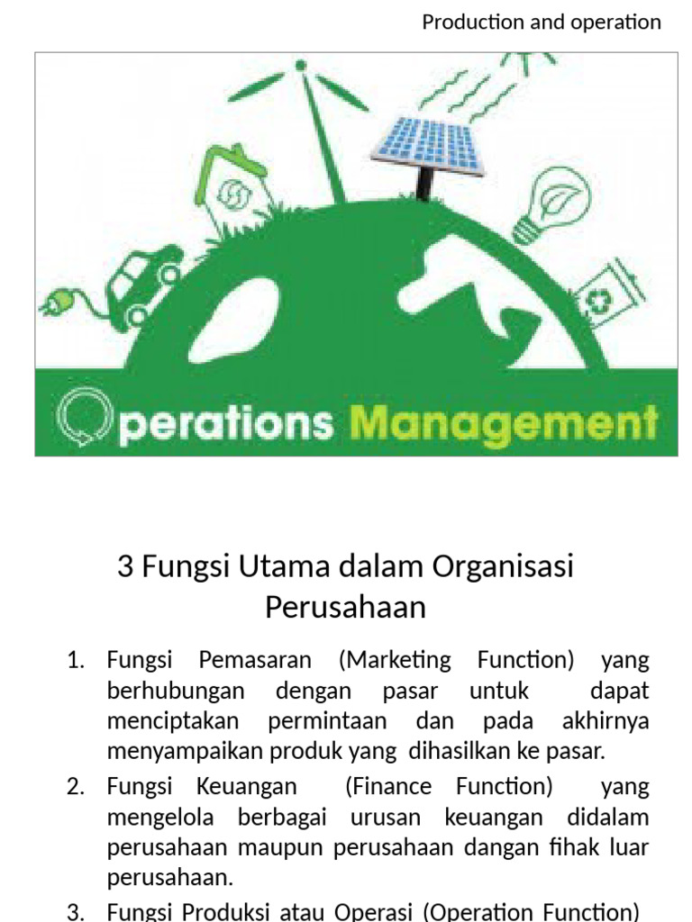 I. Operation Management Short Ver | PDF | Industrial Engineering ...
