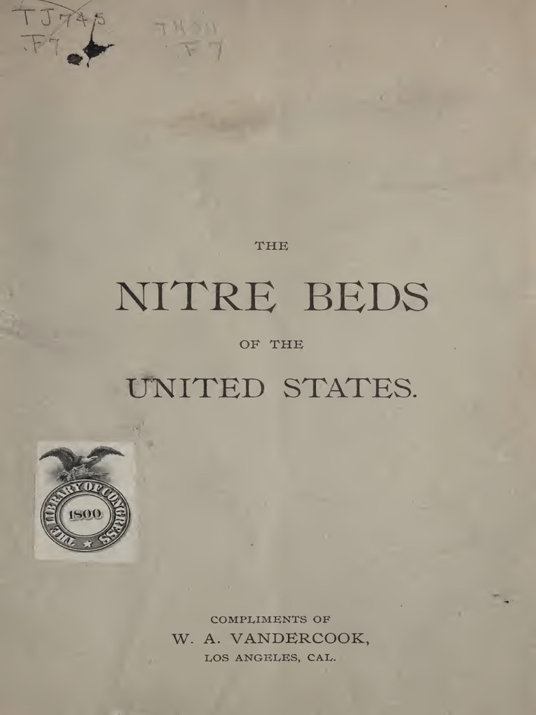 The - Nitre.Beds - Of.the - United.States Vandercook 1892 22p (LY ...
