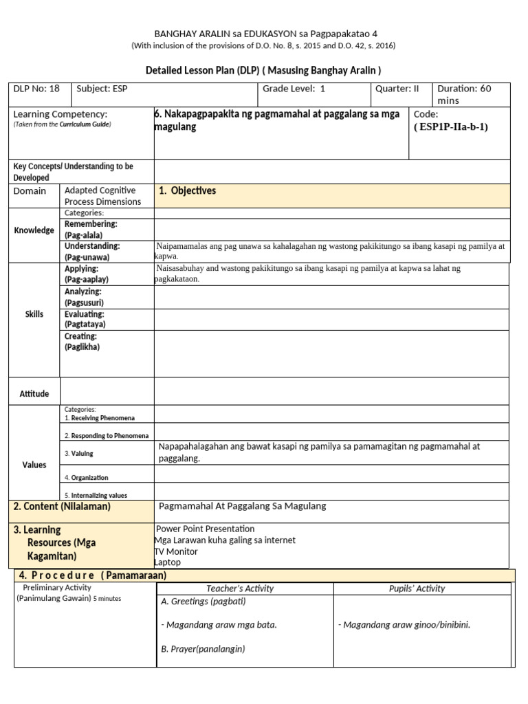 Kenjow Lesson Plan | PDF