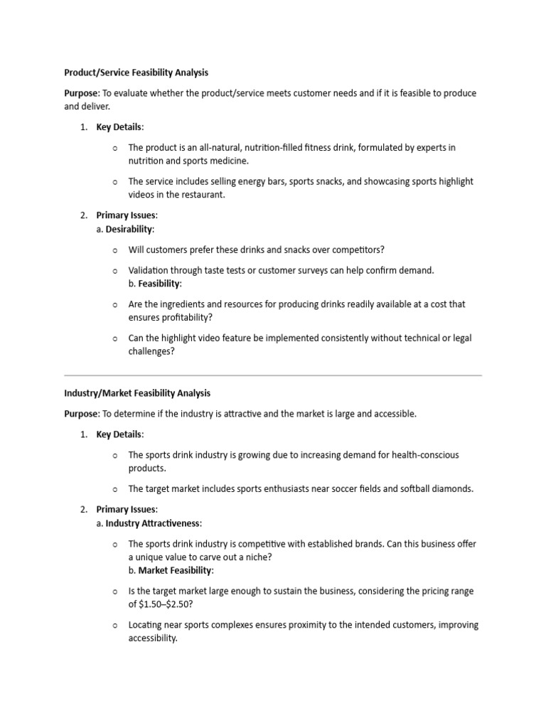 FEASIBILITY ANALYSIS | PDF | Marketing | Pricing