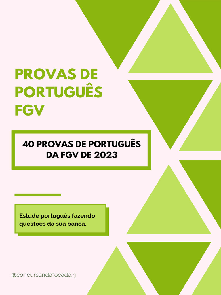 40 Provas de Portugues Da FGV - 2023 | PDF | Pensamento | Conhecimento