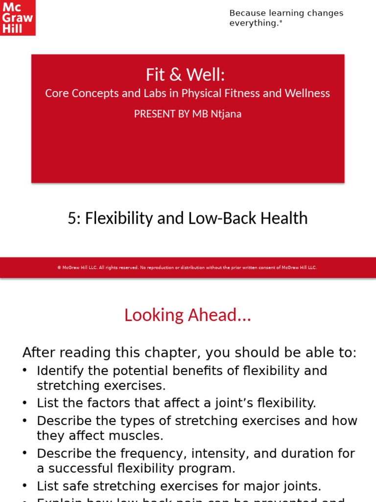 Chapter 5 Flexibility and Lower Back | PDF | Vertebral Column ...