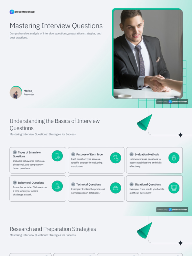 Mastering Interview Questions Strategies For Success | PDF