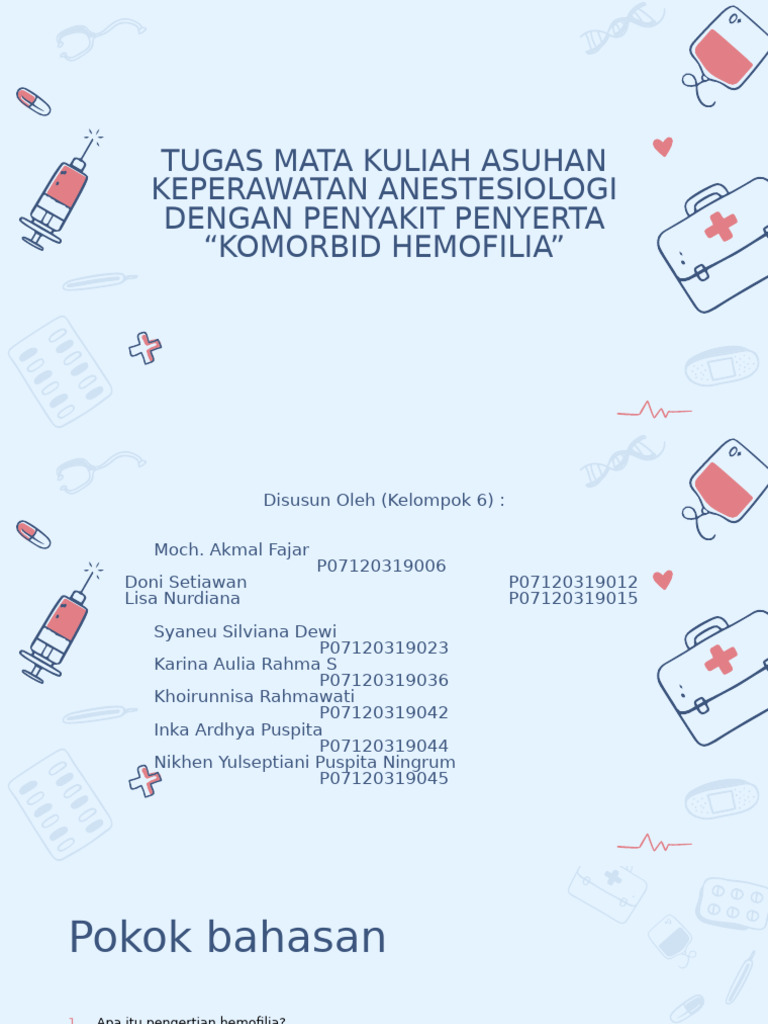 Askan Dengan Penyakit Penyerta Komorbid Hemofilia 2 | PDF